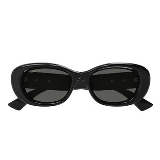 Gucci Ovale Sonnenbrille - - Accessories - Damen - Schwarzk - 53 MM