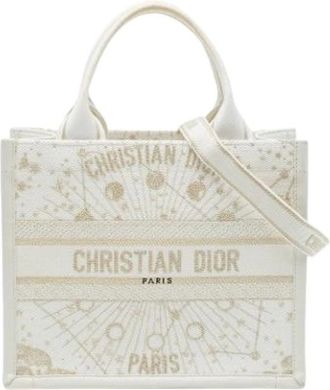 Dior Pre-owned Bestickte Canvas-Tragetasche - - Pre-owned - Damen - Wei&szlig; - ONE SIZE