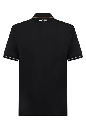 HUGO BOSS Mens Polo Shirt Black Piqu&eacute; Cotton T-shirts And Polos