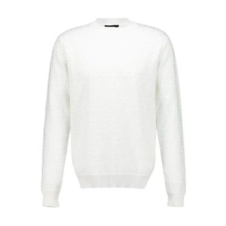 Fendi Herren, Strickwaren, Wei&szlig;, LGr&ouml;&szlig;e