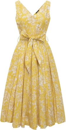 Lavi Lavi, Femme, Robes, Jaune, Taille: 36 FR Robe Longue Sans Manches