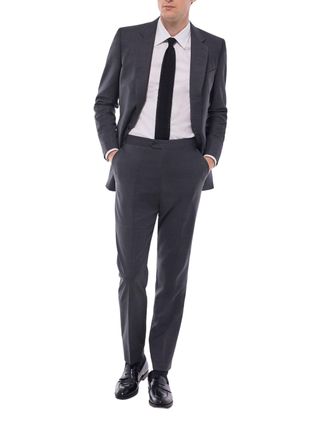 Fursac Costume ajust&eacute; en laine &agrave; micro-dessin - Taille 44 - Homme