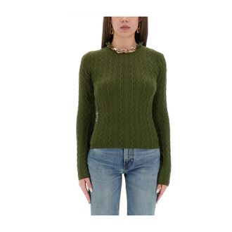 Paco Rabanne Rundhals-Strickpullover - - Knitwear - Damen - Gr&uuml;n - M