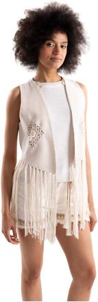 PHO Firenze Femme, Vestes, Beige, Taille: 40 FR Gilet Sans Manches