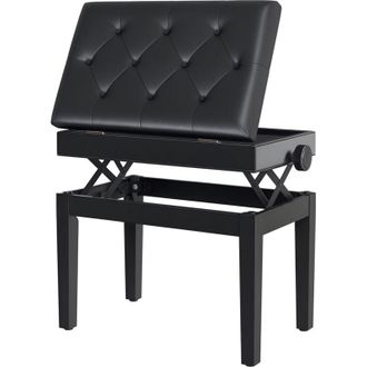 HOMCOM Klavierhocker Klavierbank Klavier Bank Schminkhocker Hocker mit Stauraum h&ouml;henverstellbar 54,5 x 33 x 48-58 cm - Homcom