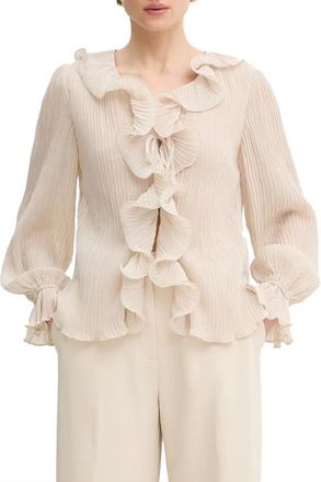 Guess Femme, Blouses et Chemises, Beige, Taille: 42 FR Faye Blouse
