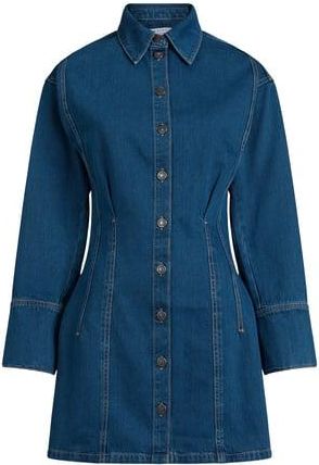 Topshop Robe denim courte boutonn&eacute;e en coton