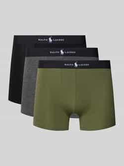 Ralph Lauren Slim Fit Trunks mit Logo-Stitching im 3er-Pack