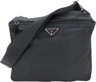Prada unisex, Pre-owned, Noir, Taille: ONE Size Pre-owned Nylon sacs-prada