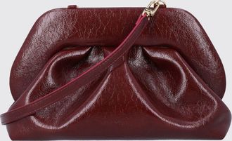 Themoir&egrave; Bios Clutch aus drapiertem veganem Leder mit abnehmbarem Riemen