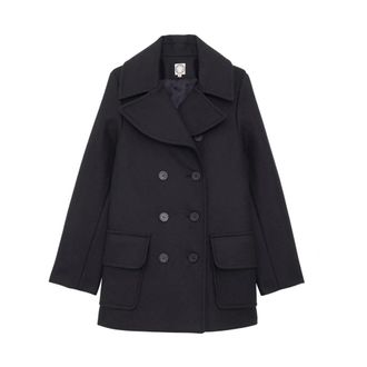 Ines De La Fressange Femme, Manteaux, Bleu, Taille: 38 FR S&eacute;raphine Pea Coat