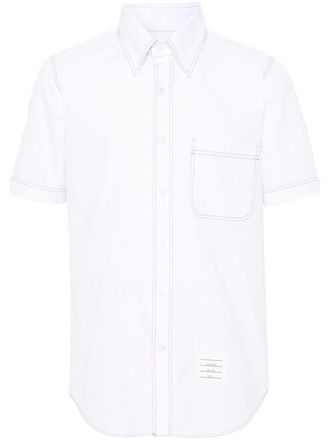 Thom Browne Hemd mit Ziernähten - Weiß