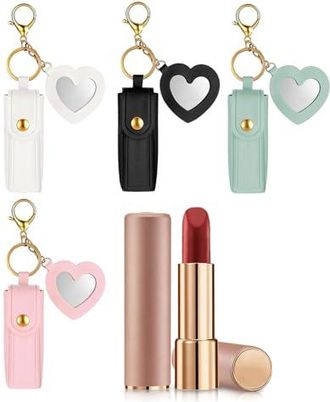 Generico Porte-cl&eacute;s porte-rouge &agrave; l&egrave;vres,4 pi&egrave;ces pendentif pour sac &agrave; main,sac &agrave; l&egrave;vres | Pour les femmes filles, les amateurs de maquillage, les voyageurs, l