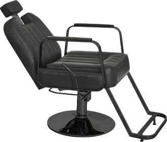 Generic Vintage-Retro-Friseurstuhl mit Kopfst&uuml;tze, H&ouml;henverstellbar und Neigbar, f&uuml;r Damen und Herren, Kunstleder