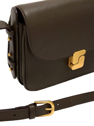 SOEUR Bellissima Mini Leather Crossbody Bag - Green