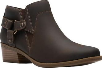 Clarks Bottines Danyelle Gema pour femme, Cuir gras taupe, 36.5 EU