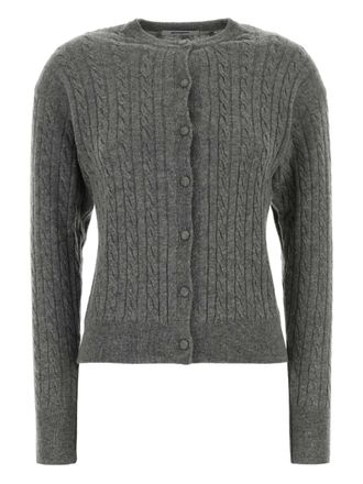 Gimaguas cardigan Rina en maille torsad&eacute;e - Gris