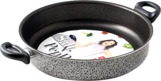 hOme Home Salt Peper Pfanne 2 Griffe Antihaft-Salzpfeffer cm 22 Kochtopf, Material, Multicolor, 22 cm