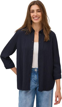Cecil Damen 3411859 Hemdbluse mit Struktur, urban Dark Blue, XXL