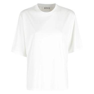 R&oacute;he Femme, Tops, Blanc, Taille: 36 FR T-shirt Oversize en Coton et Soie