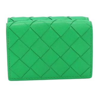 Bottega Veneta Portefeuille vintage tri-fold Pre-owned - Femme - Pre-owned - Vert - Taille: ONE Size