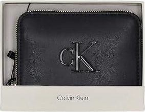 Calvin Klein Raised CK Medium Zip Around Lv04f1026g, Portefeuilles Femme, Black (Black), Taille Unique