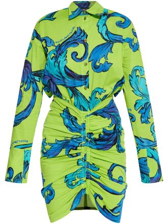 Versace Jeans Couture robe courte &agrave; imprim&eacute; abstrait - Vert