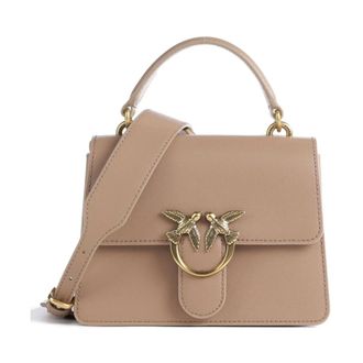 Pinko Pinko, Femme, Sacs, Beige, Taille: ONE Size Love One Top Handle Mini Light Bag