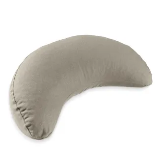 Lotuscrafts Yogakissen Halbmond Shanti - Halbmondkissen - Meditationskissen mit Bezug aus 100% Baumwolle - Yoga Sitzkissen halbmondf&ouml;rmig mit Dinkelf&uuml;llung - GOTS