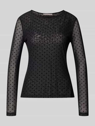 Christian Berg Longsleeve aus Mesh mit Rundhalsausschnitt