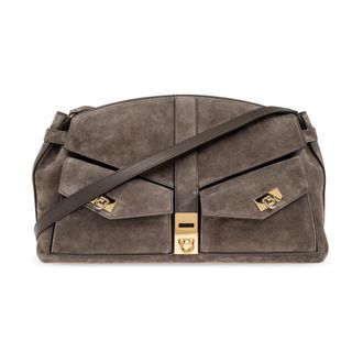 Ferragamo Schultertasche Hug Large - - Bags - Damen - Grau - ONE SIZE
