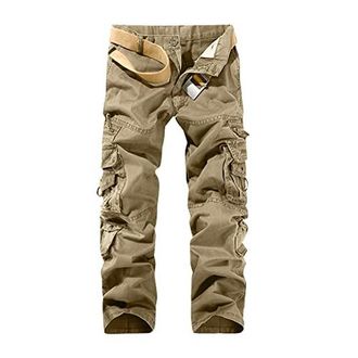 Generic Pantalon cargo d&eacute;lav&eacute; cinq couleurs tendance uni d&eacute;contract&eacute; sport salopette dentra&icirc;nement jogging pantalon de surv&ecirc;tement pour homme, a, 44