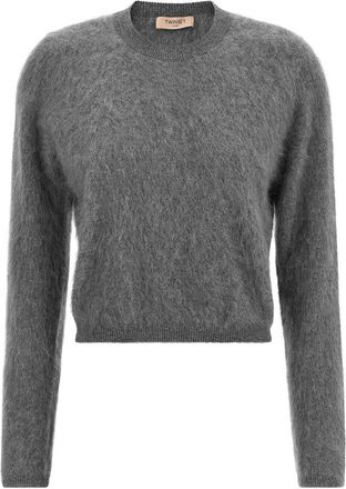Twinset Pull Col Rond - Gris