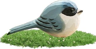 Generic Mockingbird Sculpture - Handmade Sculpted Hand-Painted Bird Figurines, Robin Figurine, Sculpted Hand-Painted Bird Figurines, Hand Carved Painted Woode