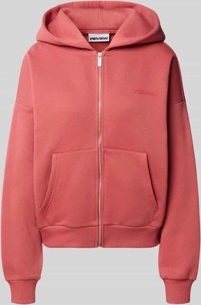 Review Relaxed Fit Sweatjacke mit Kapuze und Logo-Print
