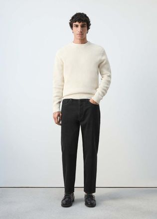 Mango Pull-over maille moyenne microstructure &eacute;cru - Homme - XXL - MANGO MAN