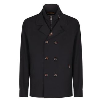 Moorer Homme, Vestes, Bleu, Taille: XL Veste rembourr&eacute;e &agrave; col &agrave; revers