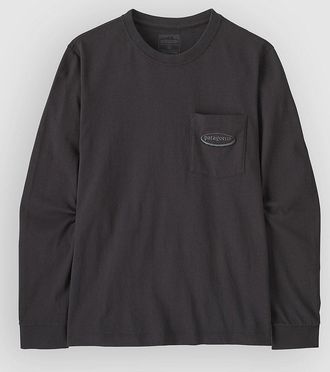 Patagonia Mw 95 Oval Logo Pocket Longsleeve ink black