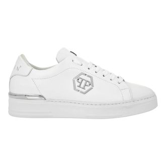 Philipp Plein unisex, Chaussures, Blanc, Taille: 45 EU Lo-Top Baskets Hexagon