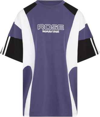 Martine Rose Homme, Sport, Violet, Taille: L T-Shirt &agrave; Panneaux Oversize