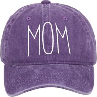 Baoblaze Casquette de Baseball Brodée pour Mère - Réglable et Distressed pour Femme, Excursions