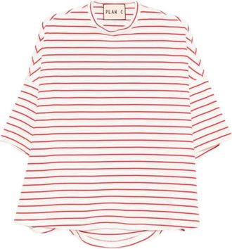 Plan C Plan C, Femme, Tops, Rouge, Taille: 36 FR T-shirt ray&eacute;