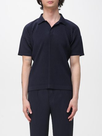 Homme Pliss&eacute; Issey Miyake Polo Homme couleur Bleu
