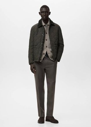 Mango Veste matelass&eacute;e hydrofuge kaki - Homme - XS - MANGO MAN