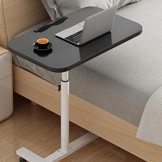 Generic Verstellbarer Betttisch mit Rollen | Zusammenklappbar, das als Laptopbett for Zuhause und Schlafzimmer dient | Schreibtisch mit Rolltablett und | H&ouml;he
