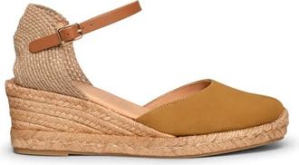 miMaO Espadrilles &agrave; Talon compens&eacute; en Cuir Altea, Marron EU 39