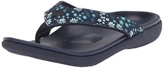 Spenco Femme Yumi Nuevo Floral Tongues, Bleu Marine foncé, 37 EU Large