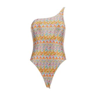 Missoni Femme, Maillots de bain, Multicolore, Taille: 36 FR Maillot de bain une &eacute;paule en tissu technique