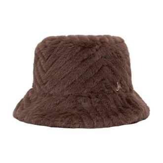 Joseph Ribkoff Chevron Kunstpelz-Hut - - Accessories - Damen - Braun - ONE SIZE