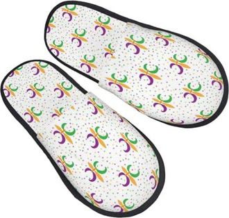 Generic Pantoufles Imprim&eacute; du carnaval de Mardi Gras Confortable Chaussons Homme Classiques L&eacute;g&egrave;re Maison Pantoufles Femme Homme M